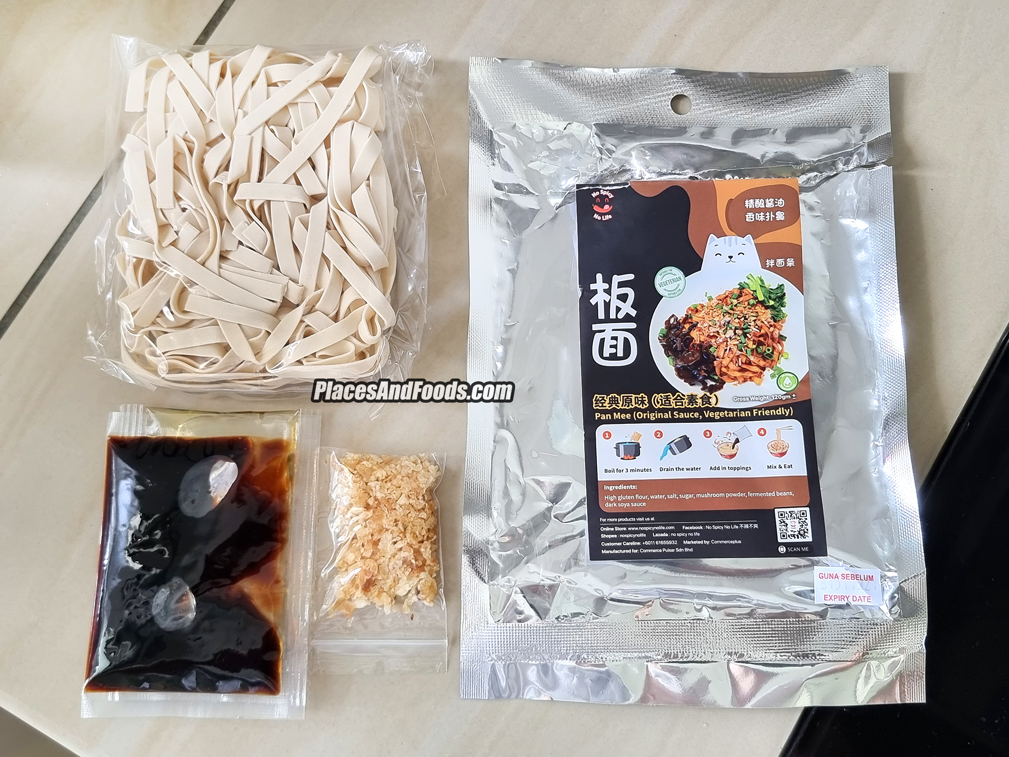 No Spicy No Life Pan Mee with Fried Radish Vegetarian